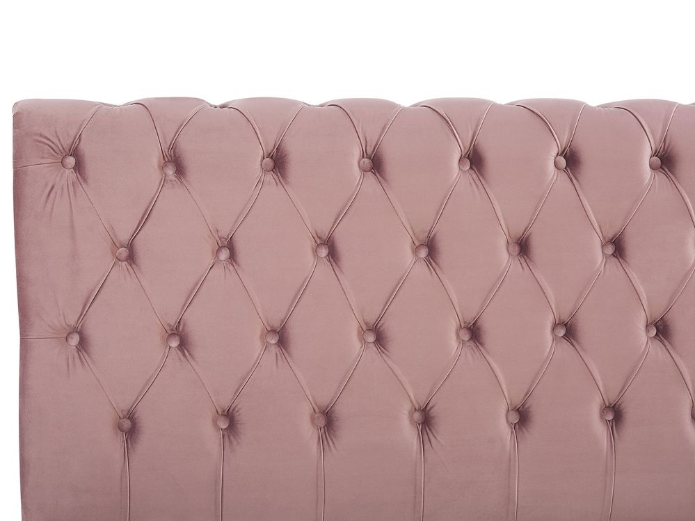 Pat matrimonial 180 cm ARCHON (cu somieră) (roz) | Zondo.ro