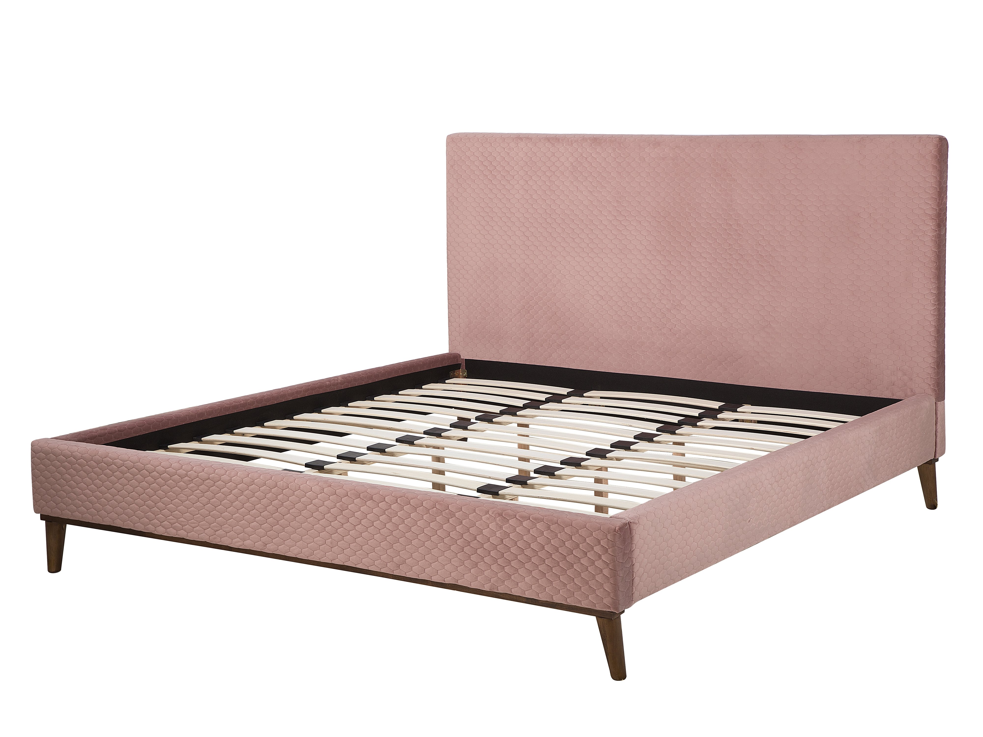 Pat matrimonial 180 cm BARON (cu somieră) (roz) | Zondo.ro
