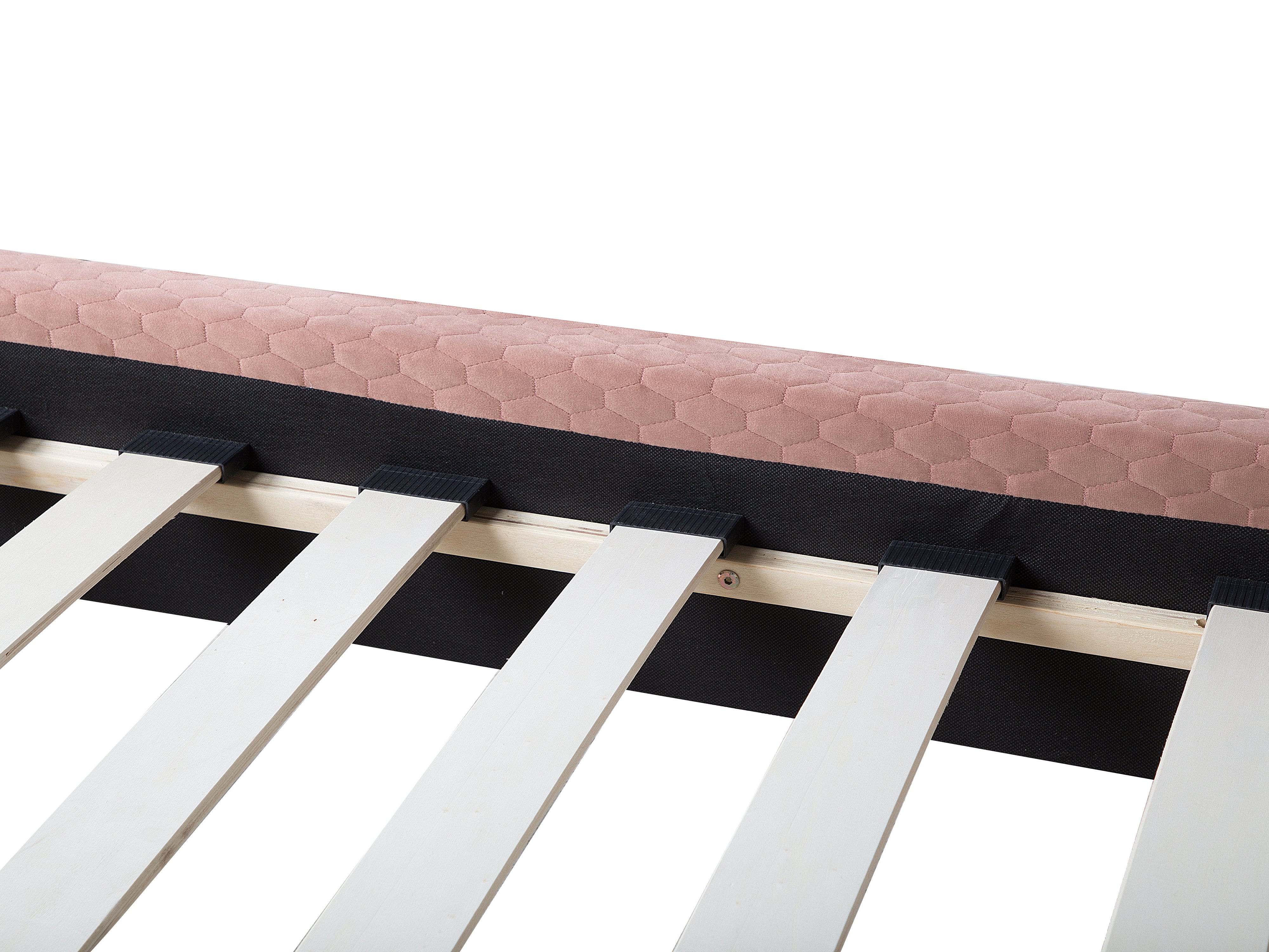 Pat matrimonial 180 cm BARON (cu somieră) (roz) | Zondo.ro